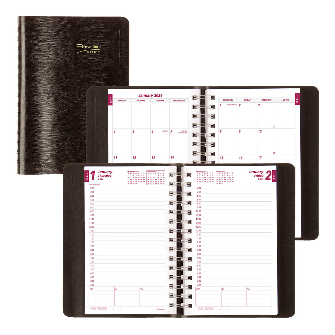 Essential Daily Planner, 2026 (CB634W.BLK-26) | Brownline – Brownline USA
