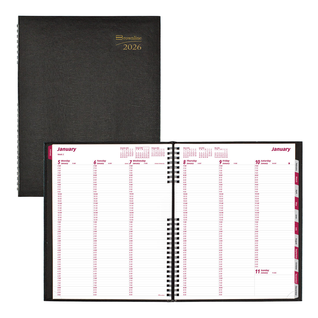 Essential Daily Planner, 2026 (CB634W.BLK-26) | Brownline – Brownline USA